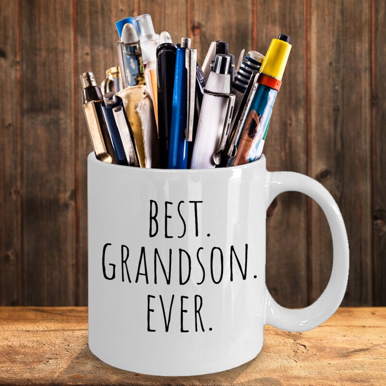 Best Grandson Ever Mug, Grandson Gift, Customizable, Christmas Birthday ...