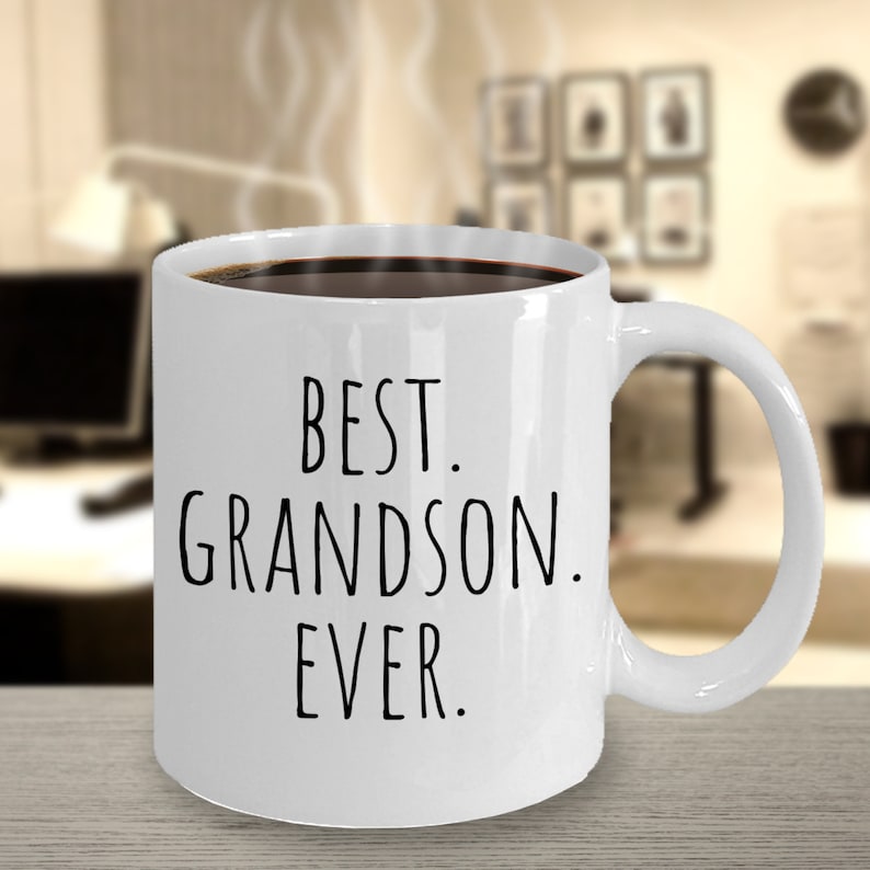 Best Grandson Ever Mug, Grandson Gift, Customizable, Christmas Birthday ...