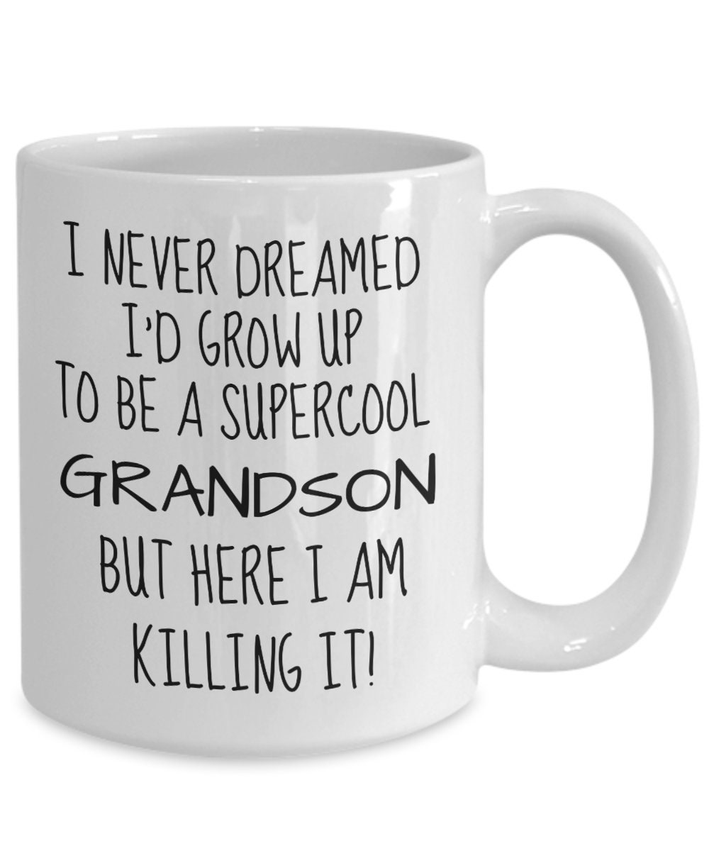 Gift for Grandson, Supercool Grandson Mug, Gift From Grandmother, Best ...
