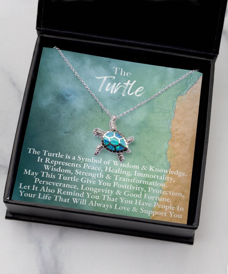 Opal Turtle Necklace Pendant Jewelry Gift for Her or Him - Etsy