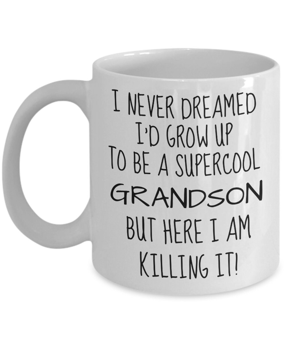 Gift for Grandson Supercool Grandson Mug Gift From - Etsy