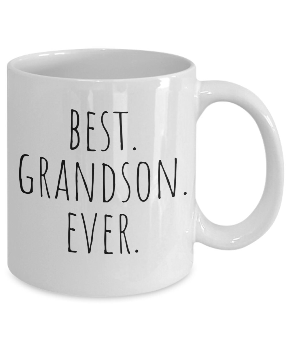 Best Grandson Ever Mug, Grandson Gift, Customizable, Christmas Birthday ...