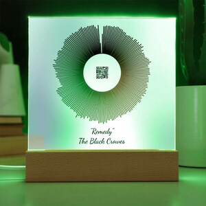 LED Soundwave Plaque With QR Code Custom Song Art Anniversary Gift With ...