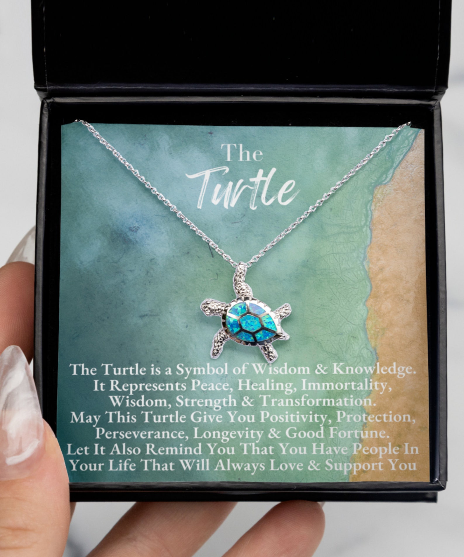 Opal Turtle Necklace Pendant Jewelry Gift for Her or Him - Etsy