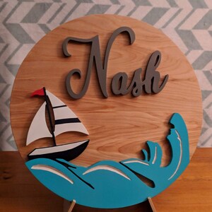 Round Personalized Baby Name Sign Nursery Decoration - Etsy