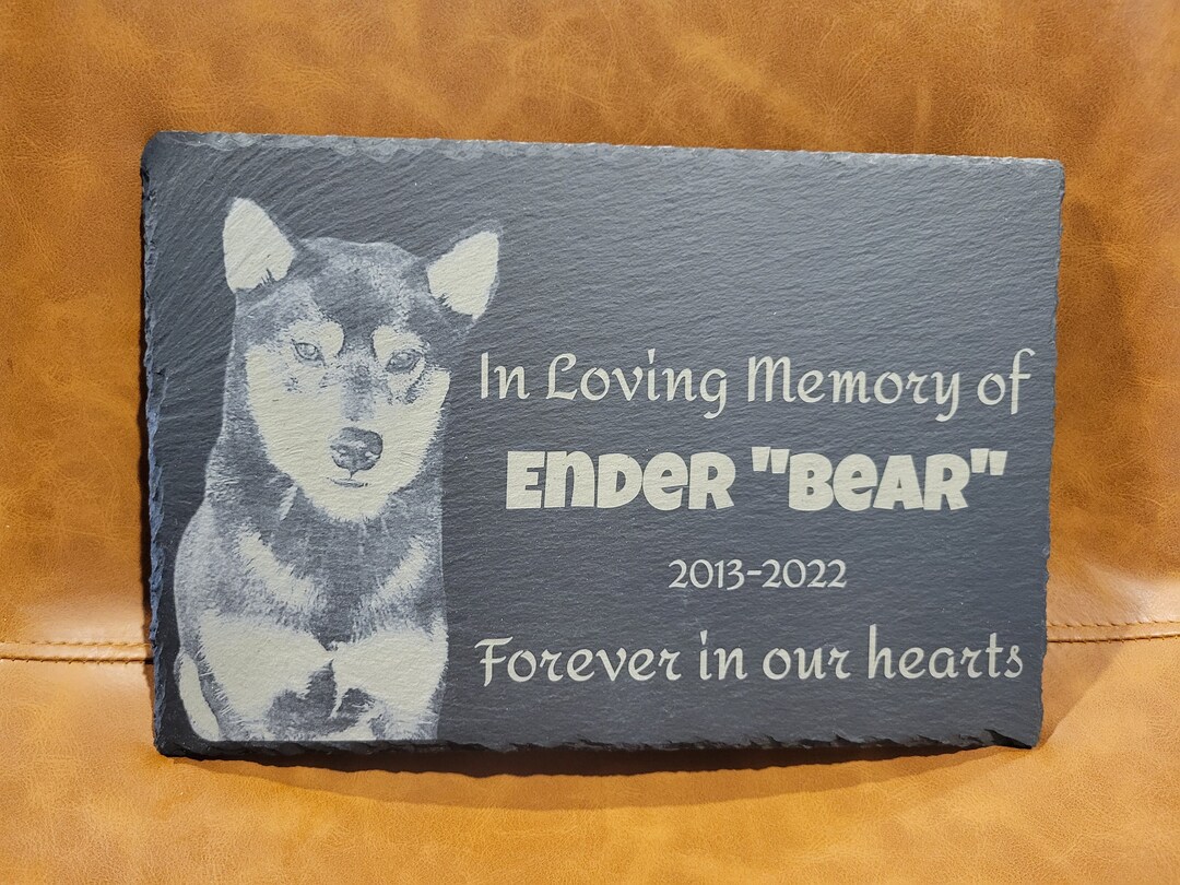 Personalized Laser Engraved Slate Pet Memorial, Any Animal - Etsy