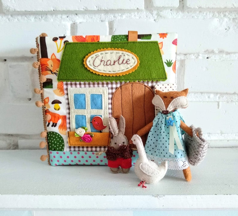 Custom Quiet Book, Dollhouse Quiet Book, Toddler Quiet Book, Travel ...