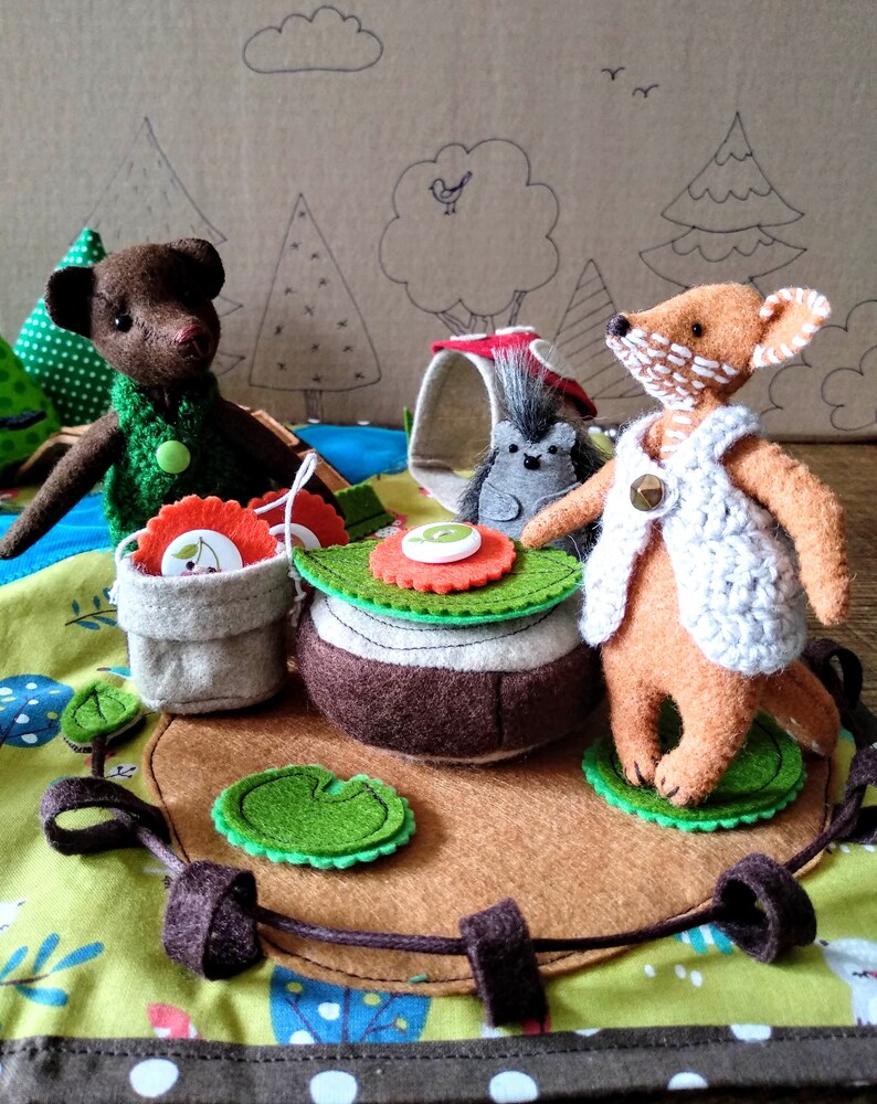 Custom Play Mat, Playing Mat Bag, Woodland Mat for Toddler, Pretend ...