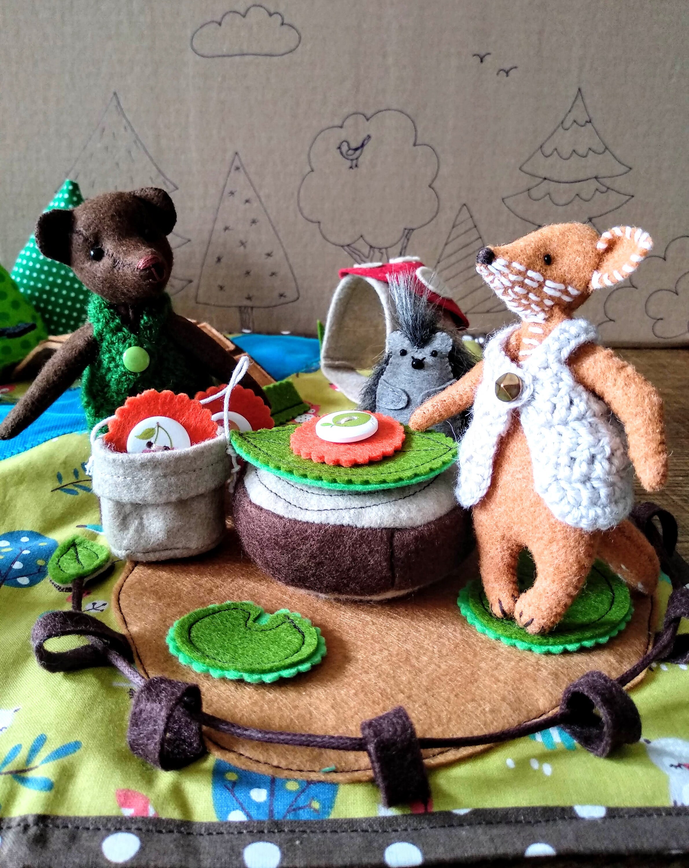 Custom Play Mat, Playing Mat Bag, Woodland Mat for Toddler, Pretend ...