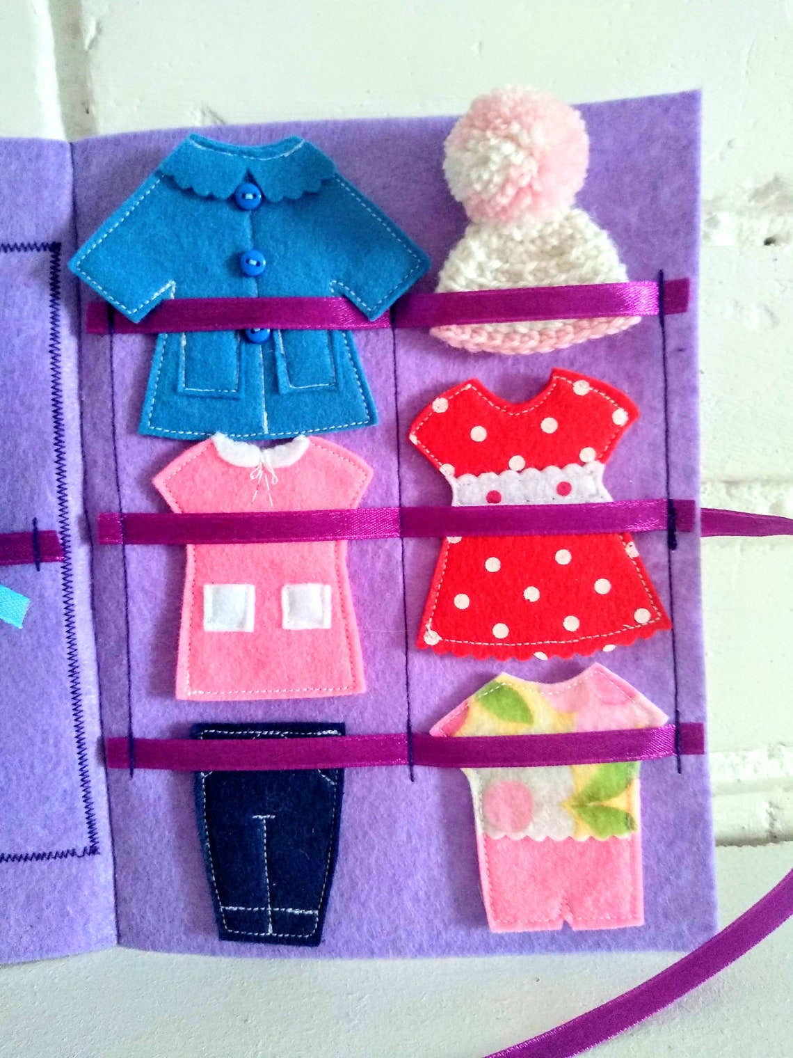 Felt Dress up Doll Felt Play Set Doll and Outfit Set - Etsy
