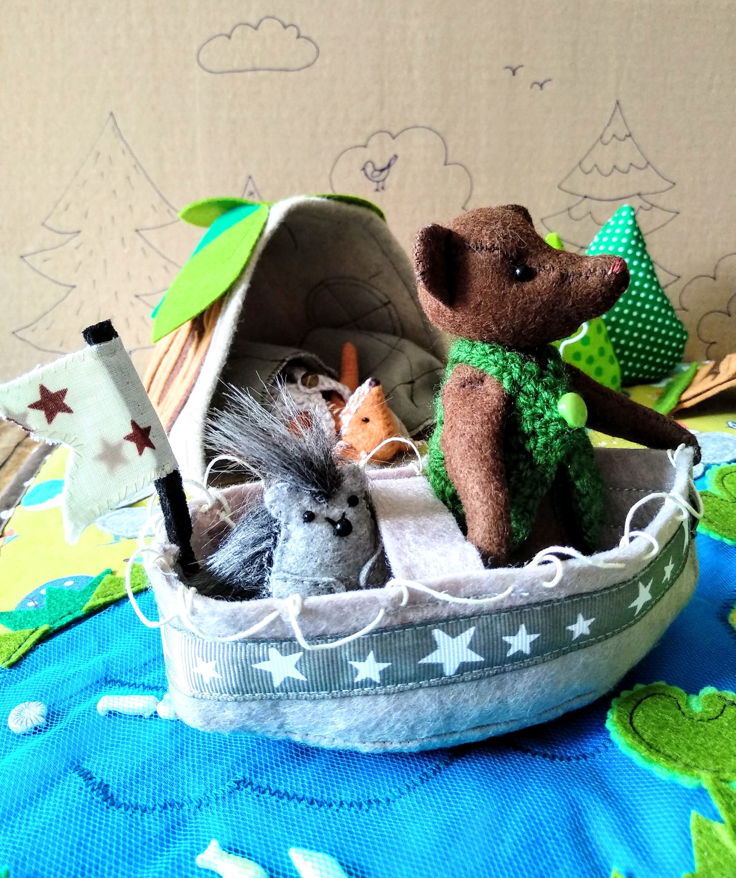 Custom Play Mat, Playing Mat Bag, Woodland Mat for Toddler, Pretend ...