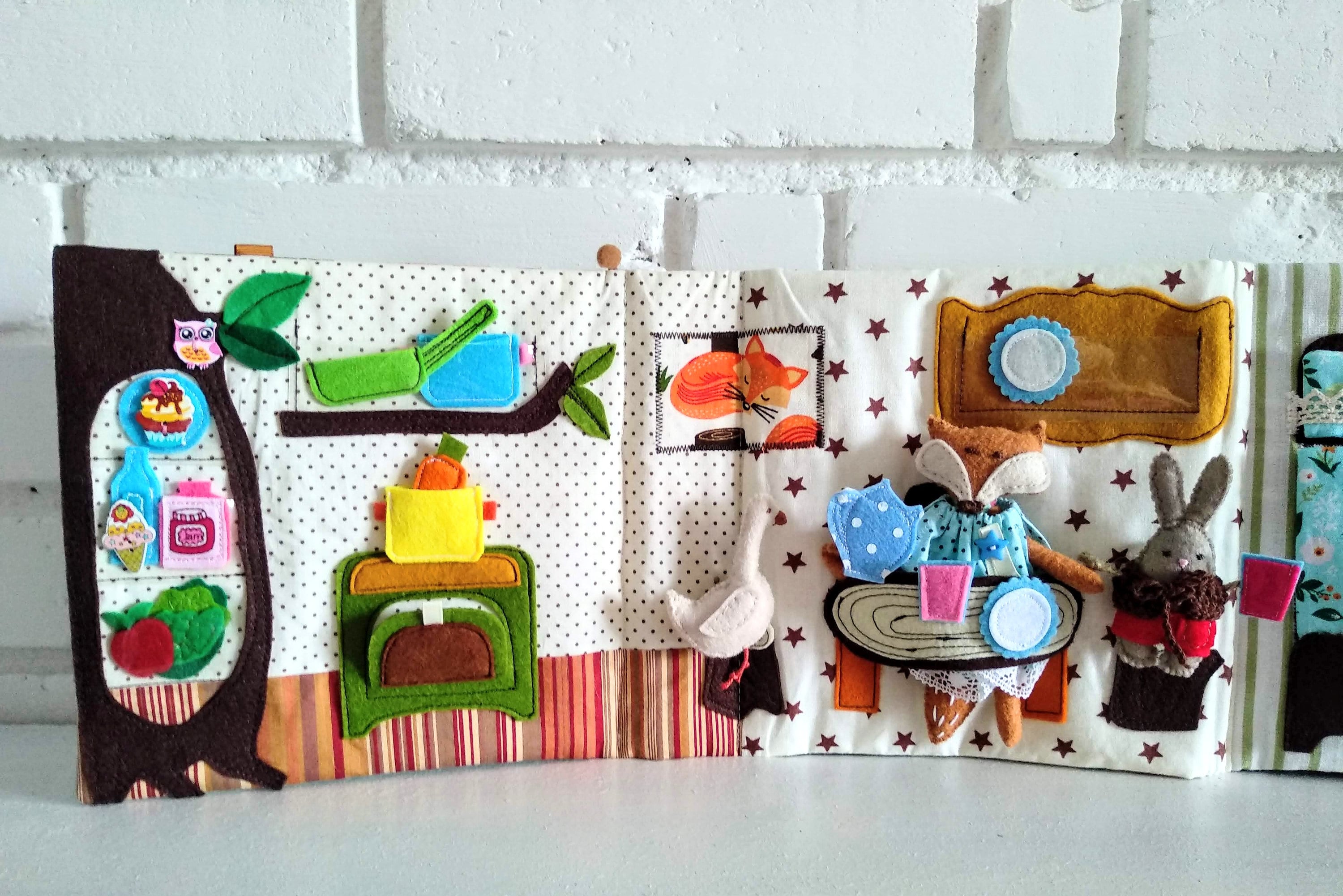 Custom Quiet Book, Dollhouse Quiet Book, Toddler Quiet Book, Travel ...