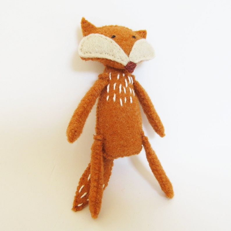Felt Fox Stuffed Animal, Felted Miniature Animals, Felt Fox Doll ...