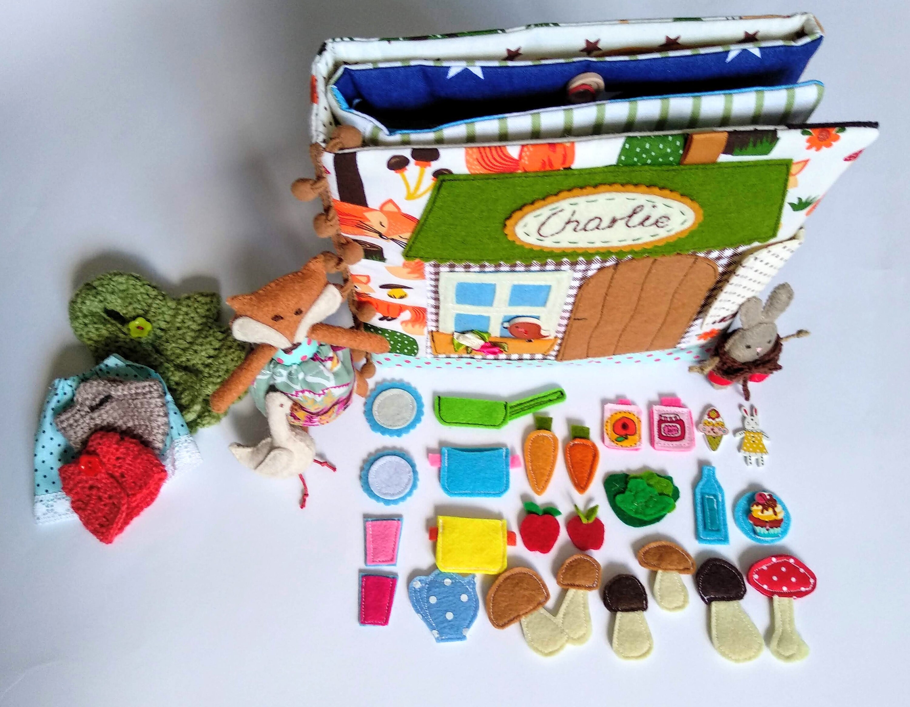 Custom Quiet Book, Dollhouse Quiet Book, Toddler Quiet Book, Travel ...