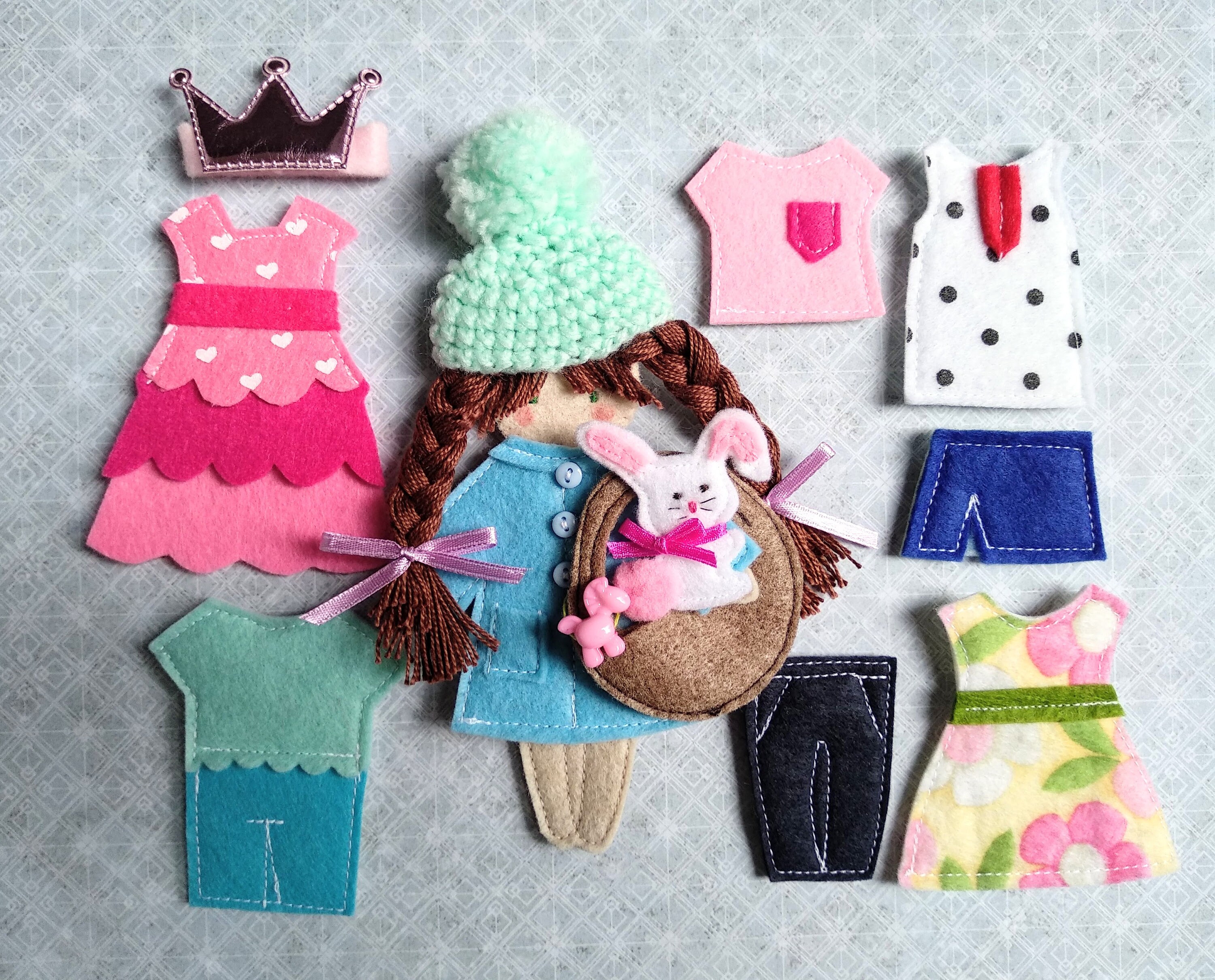 Felt Dolls, Felt Paper Doll, Toddler Activities, Montessori Toddler ...
