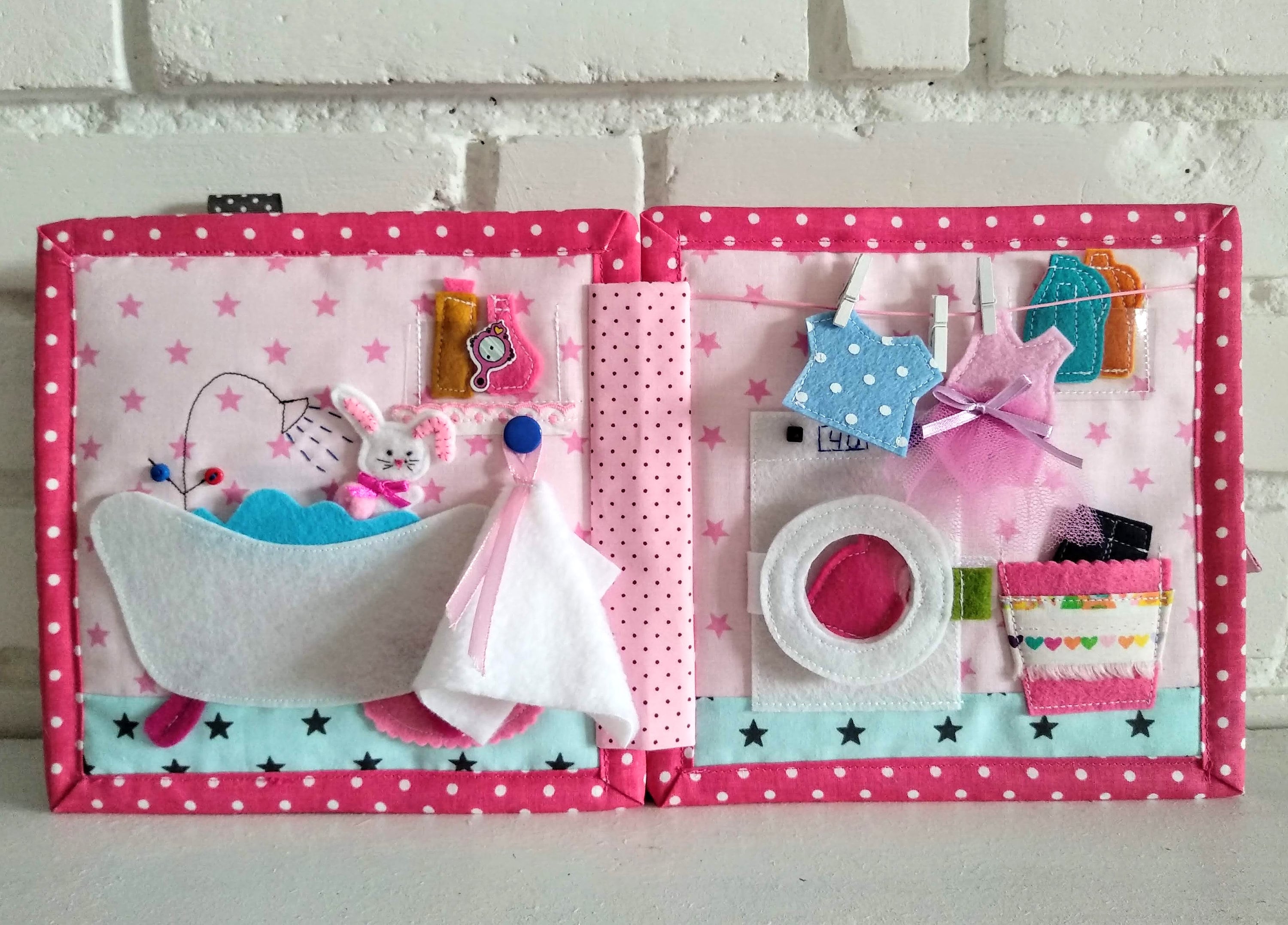 Custom Quiet Book 3-7age, Dollhouse Book for Girl, Felt Quiet Book ...