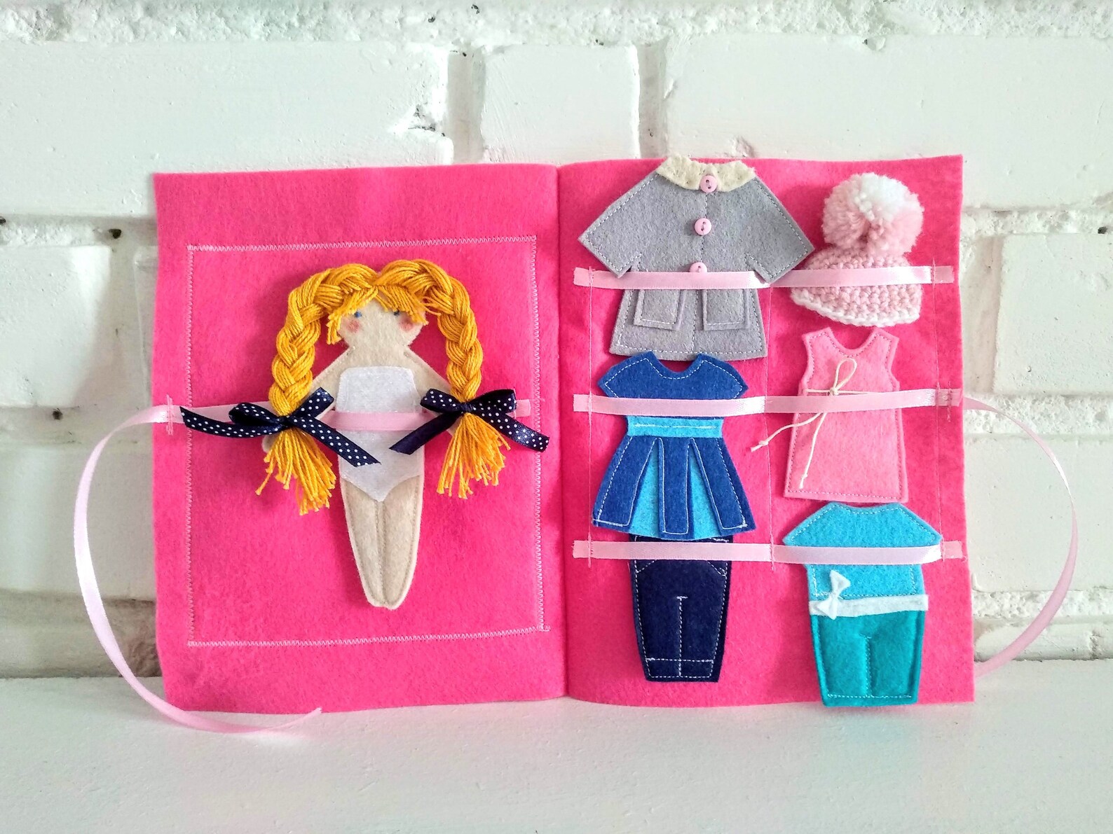 Felt Paper Doll, Starter Set, Felt Doll, Dress up Outfit Doll, Cloth ...
