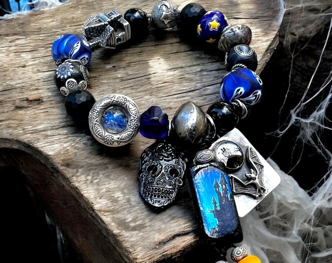 Halloween Haunted House Artisan Stretchy Gemstones Handmade Halloween ...