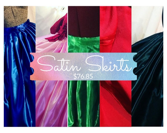 Princess Satin Skirt | Etsy