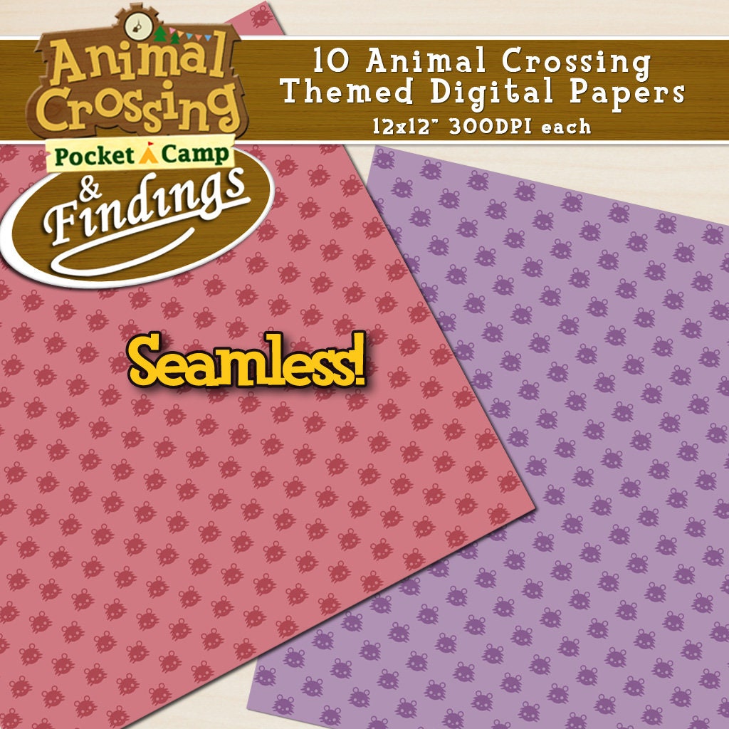 Instant Download Animal Crossing Pocket Camp Themed Digital Paper Ready ...