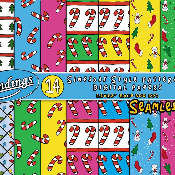 Simpsons Christmas Wrapping Paper - Etsy