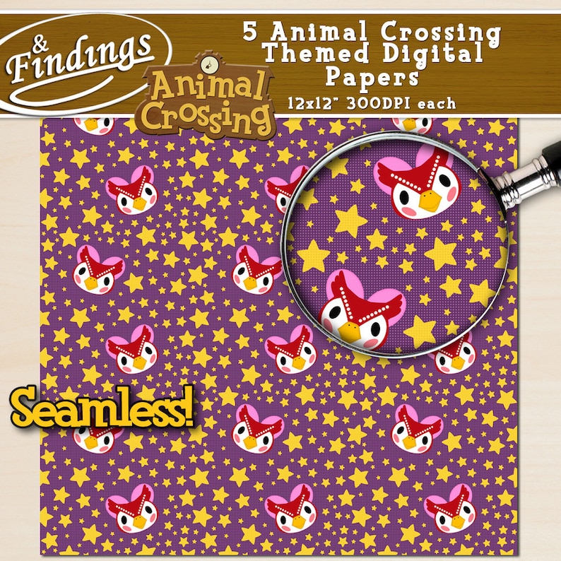 Instant Download Animal Crossing Themed Digital Paper Ready to Print ...