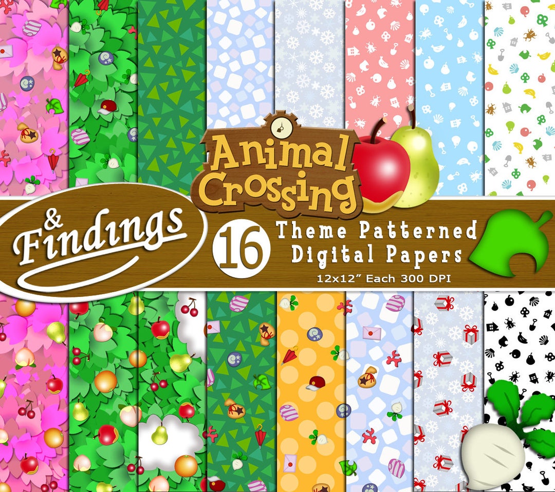 Instant Download Animal Crossing Themed Digital Paper Ready to Print ...