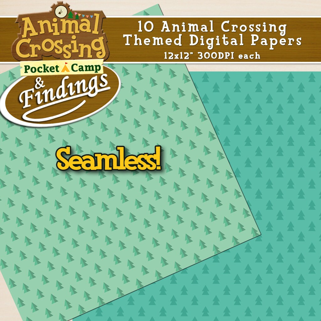 Instant Download Animal Crossing Pocket Camp Themed Digital Paper Ready ...