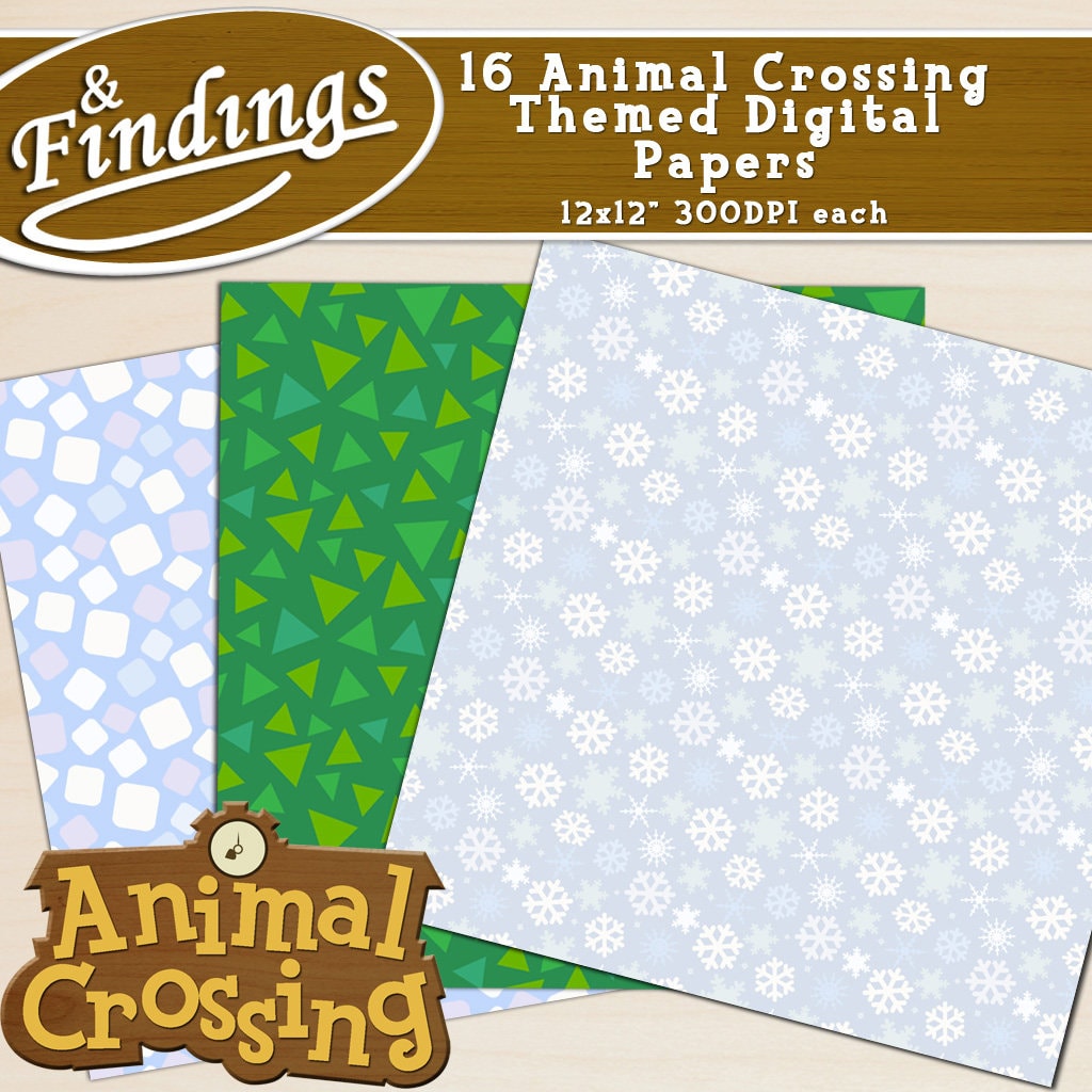 Instant Download Animal Crossing Themed Digital Paper Ready to Print ...