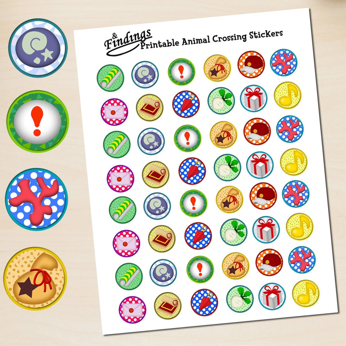 Instant Download Animal Crossing Printable Stickers Papers | Etsy