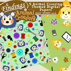 Instant Download Animal Crossing Themed Digital Paper Ready to Print ...