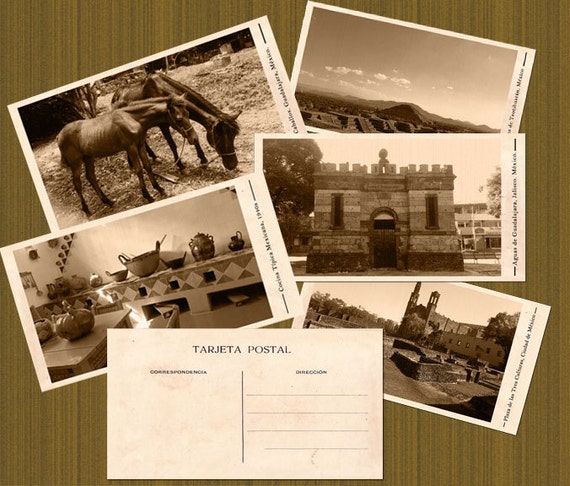 Printable Mexican Postcards Instant Download | Etsy