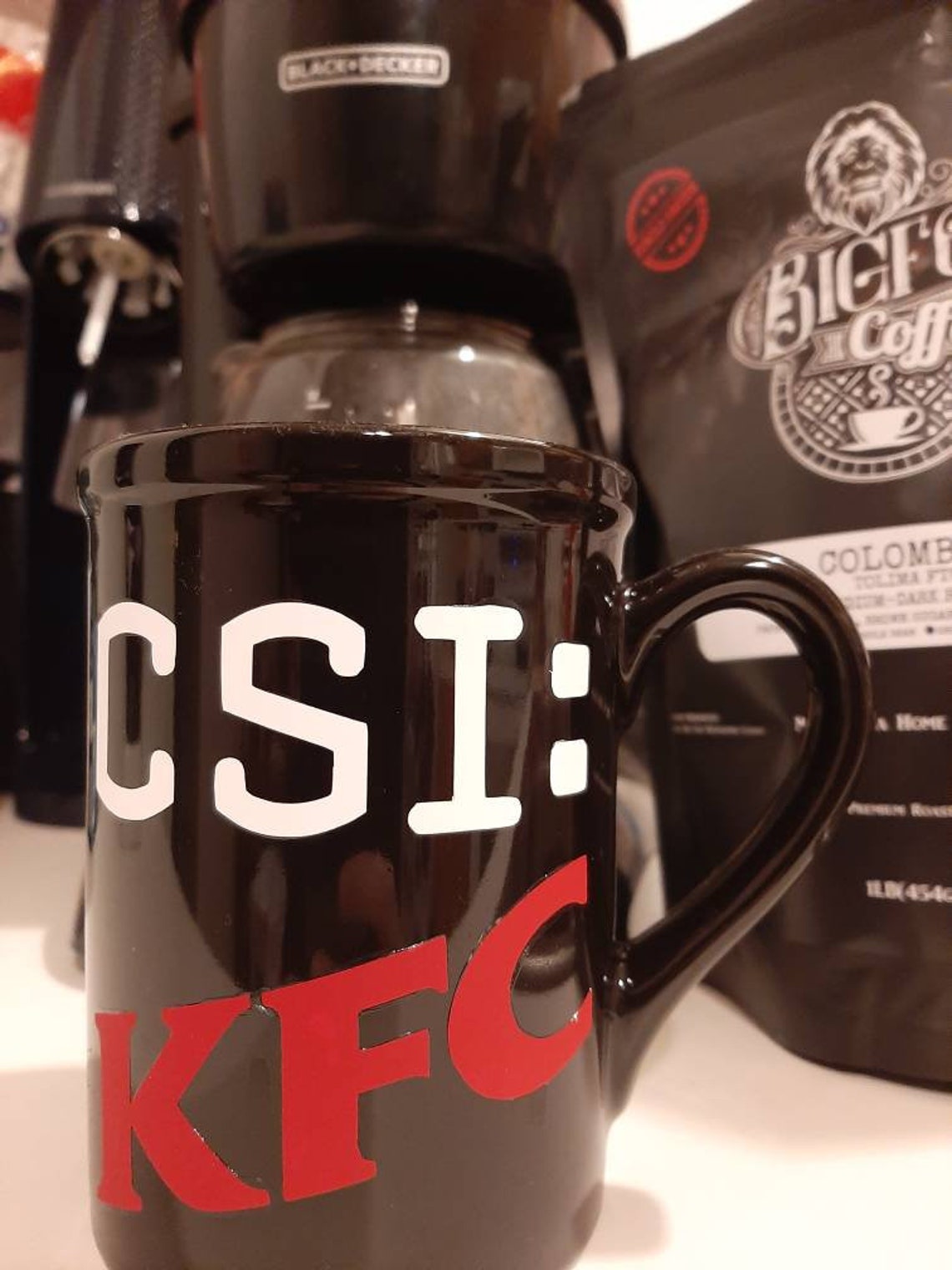 CSI:KFC ceramic coffee mug | Etsy
