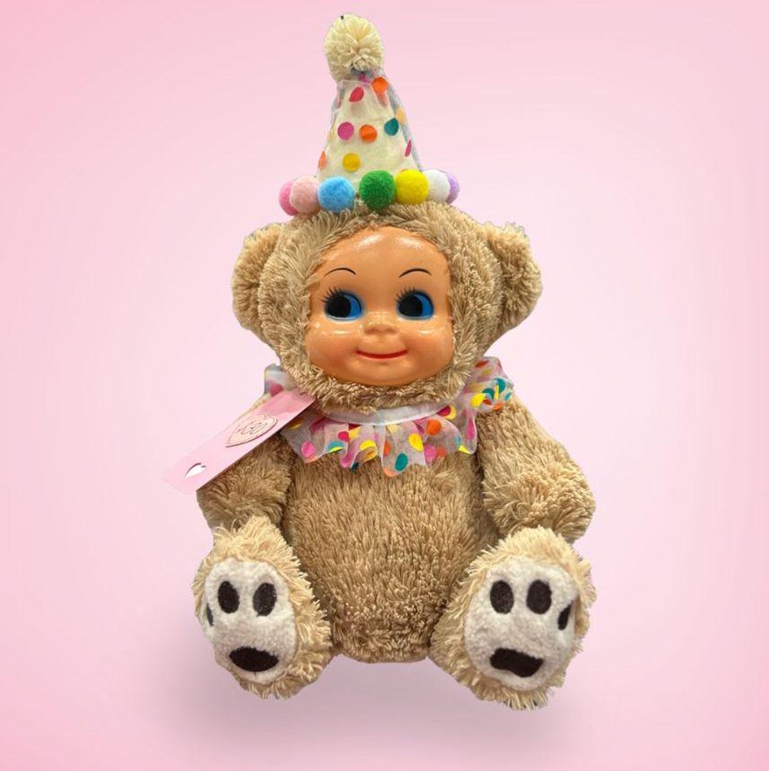 Vintage Creepy Cutie Plush | Clown Teddy Baby | Unique Weird Gift - Etsy