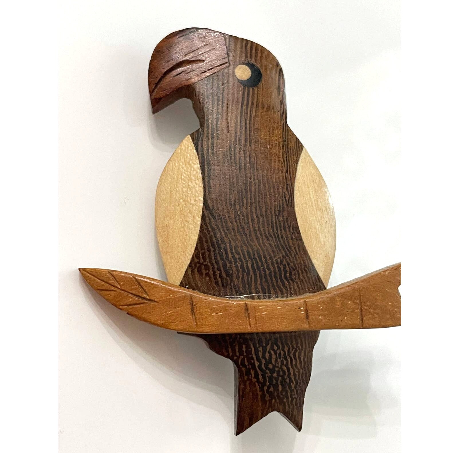 Wooden Parrot Brooch Inlay Multi Wood Pin Vintage Bird Jewelry - Etsy