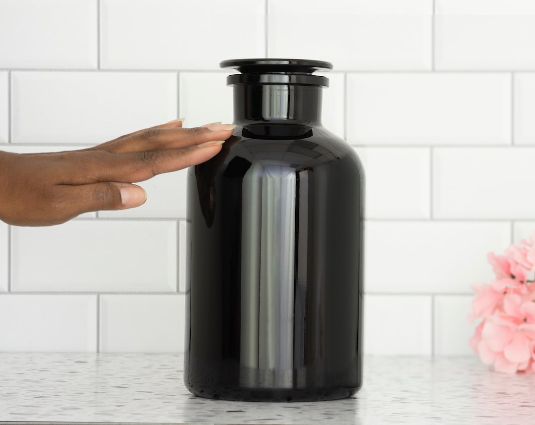 UV Glass Apothecary Jar | 2 Liter Glass Jar | Airtight Vintage Style ...