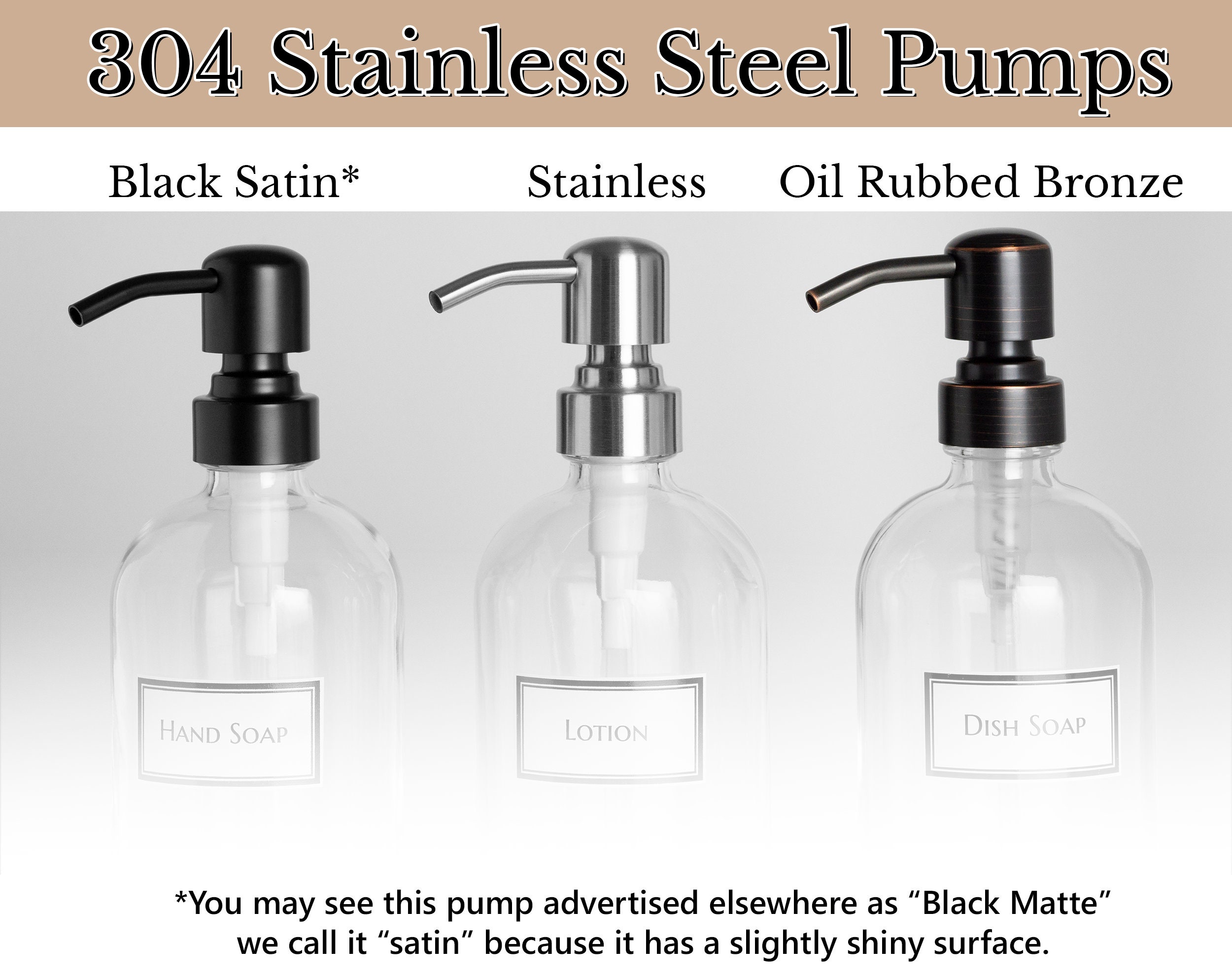 Replacement Plastic or Stainless Steel Pumps for Glass and | Etsy