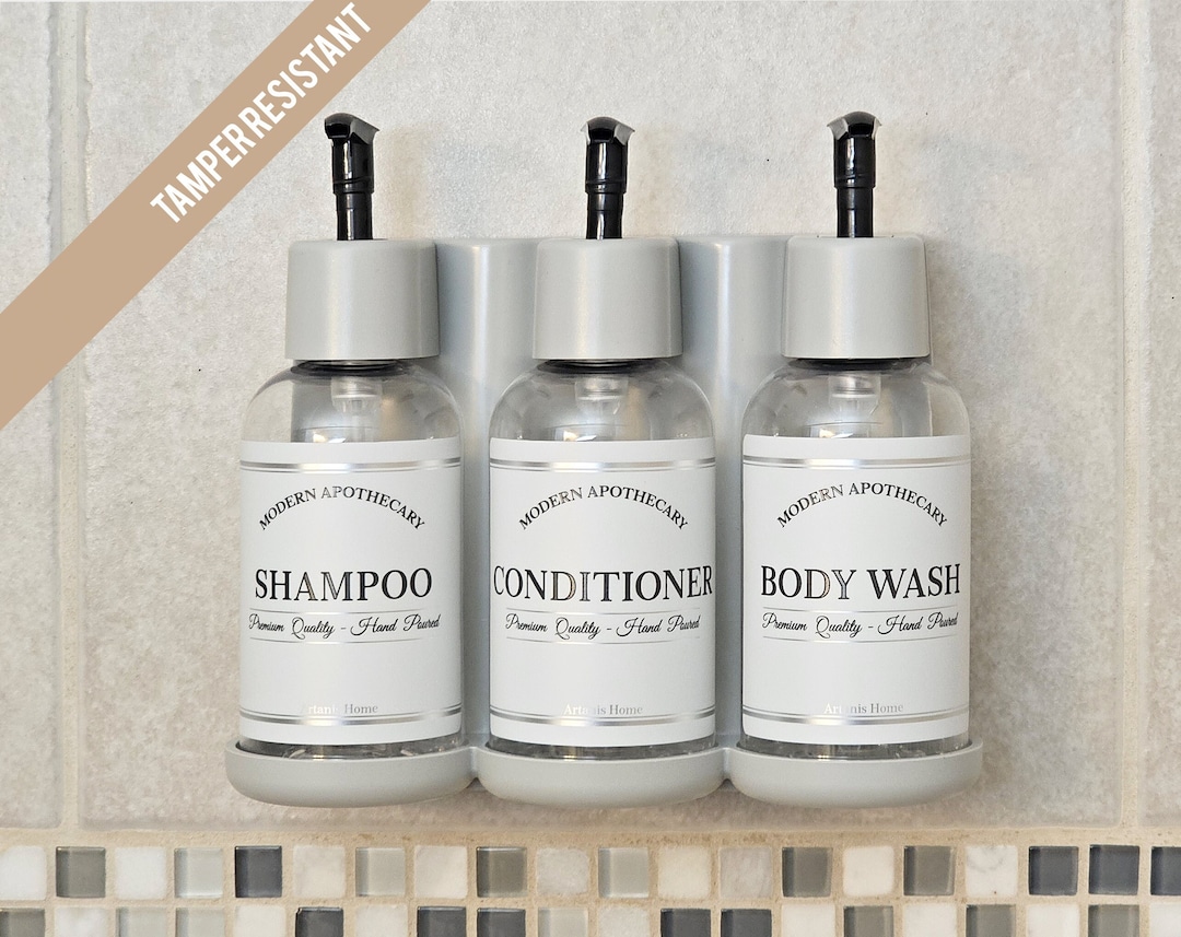 Tamper-resistant Shampoo Bottle Bracket, Wall-mounted Dispensers for ...