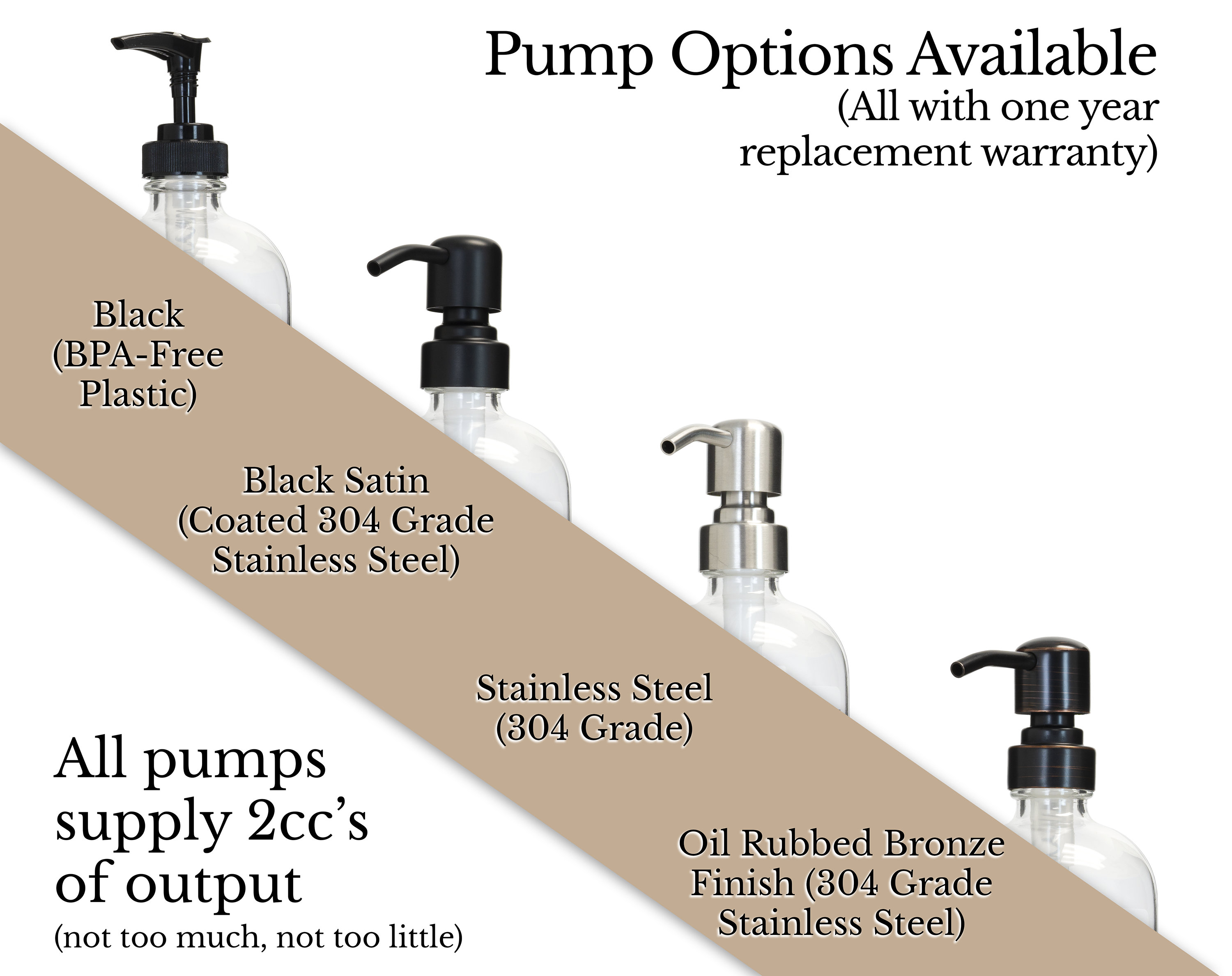 16 Oz Clear Glass Boston Round Pump Bottle With Choice of Pumps - Etsy