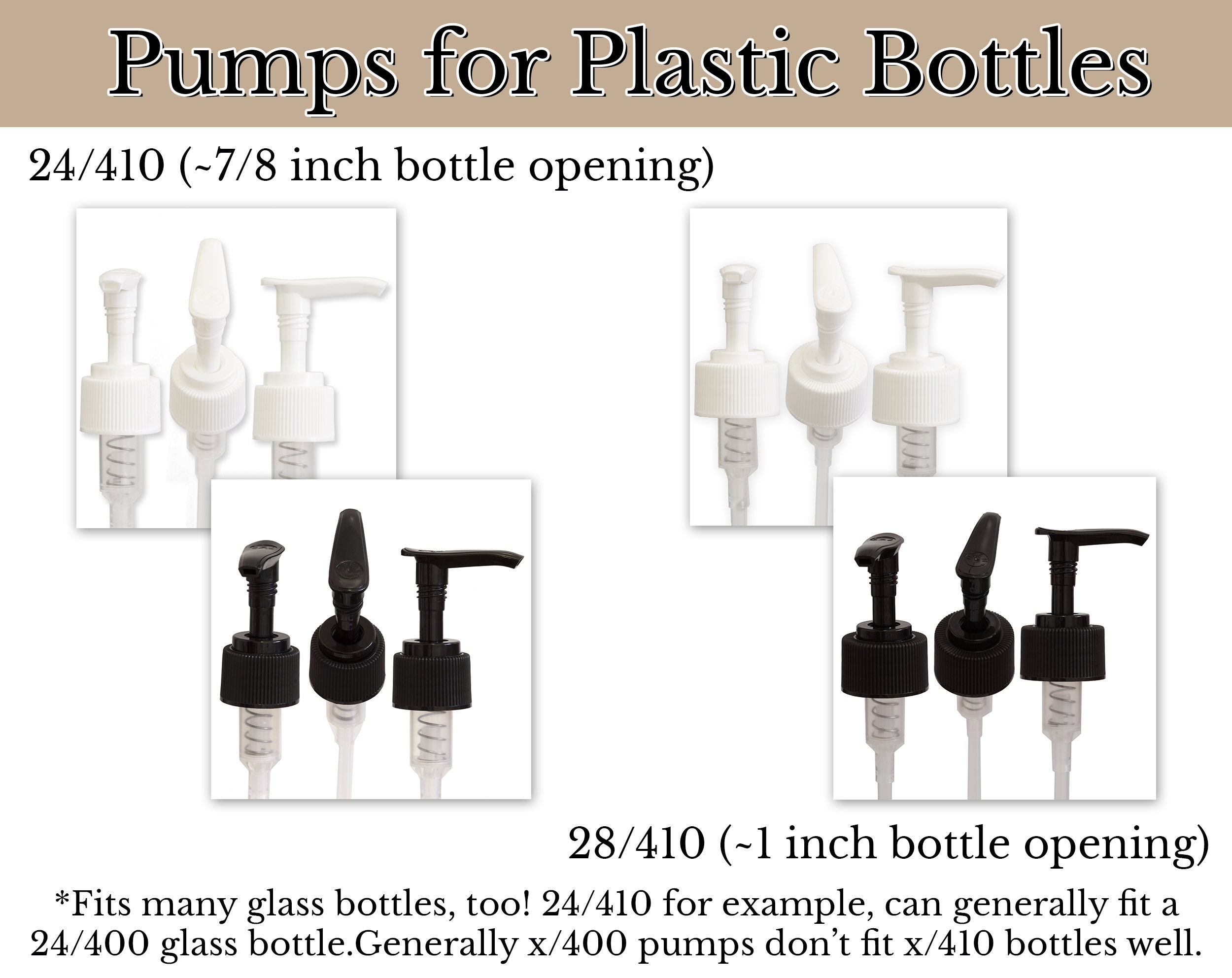 Replacement Plastic or Stainless Steel Pumps for Glass and | Etsy