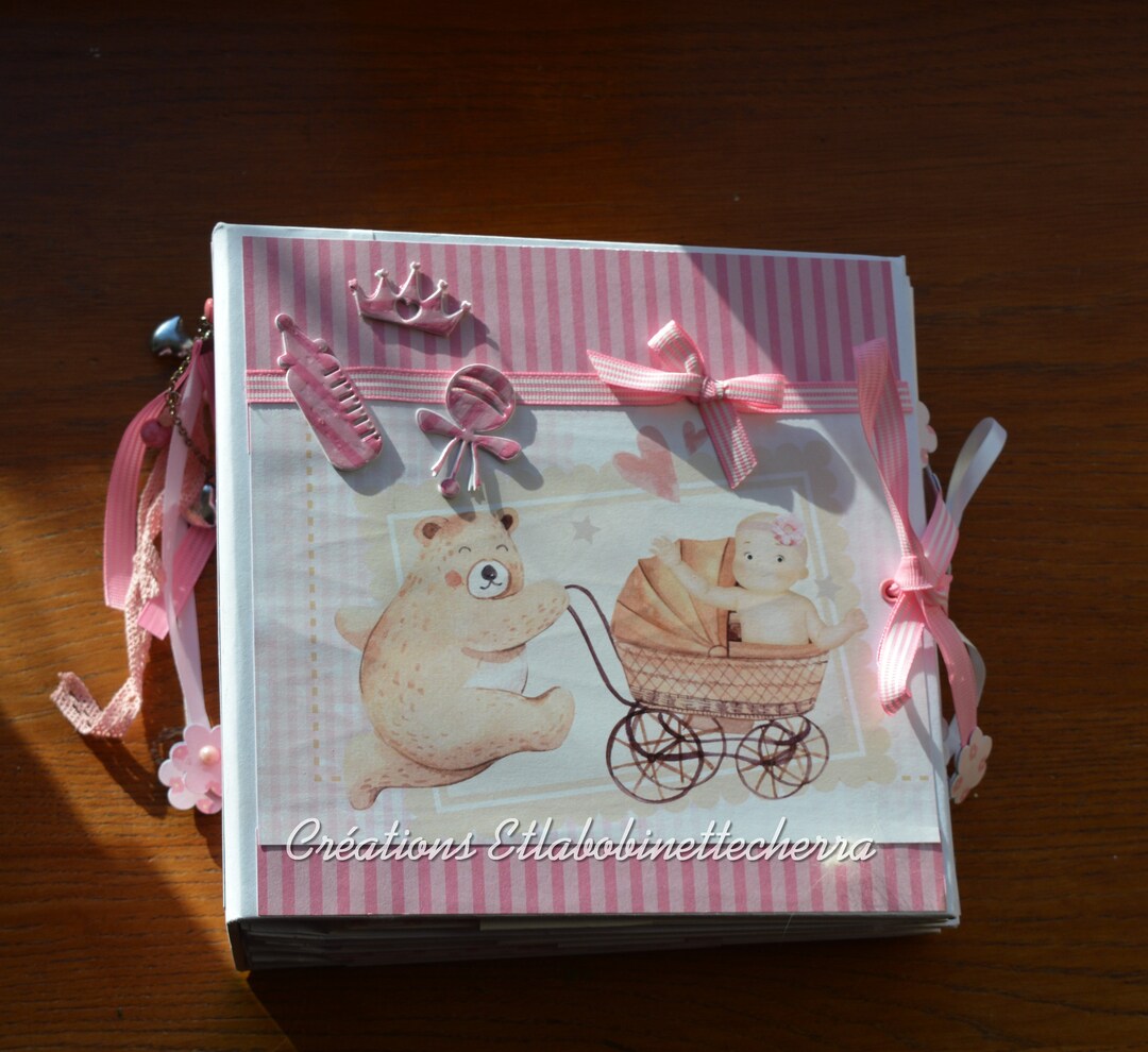 Little Girl Birth Album, Baby Girl Birth Gift, Customizable Birth Photo ...