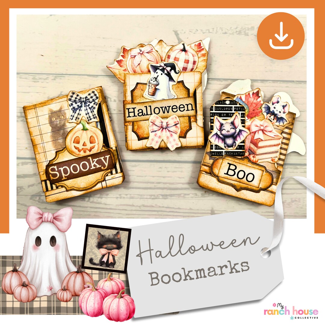 Bookmark Halloween DYI Paperclip Bookmark Gift for Book Lovers, Cute ...