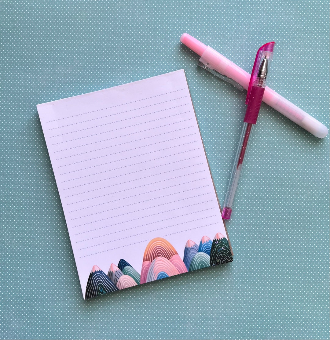 Mountain Notepad | Elegant 5x7" Writing Pad on Premium Paper | Colorful ...