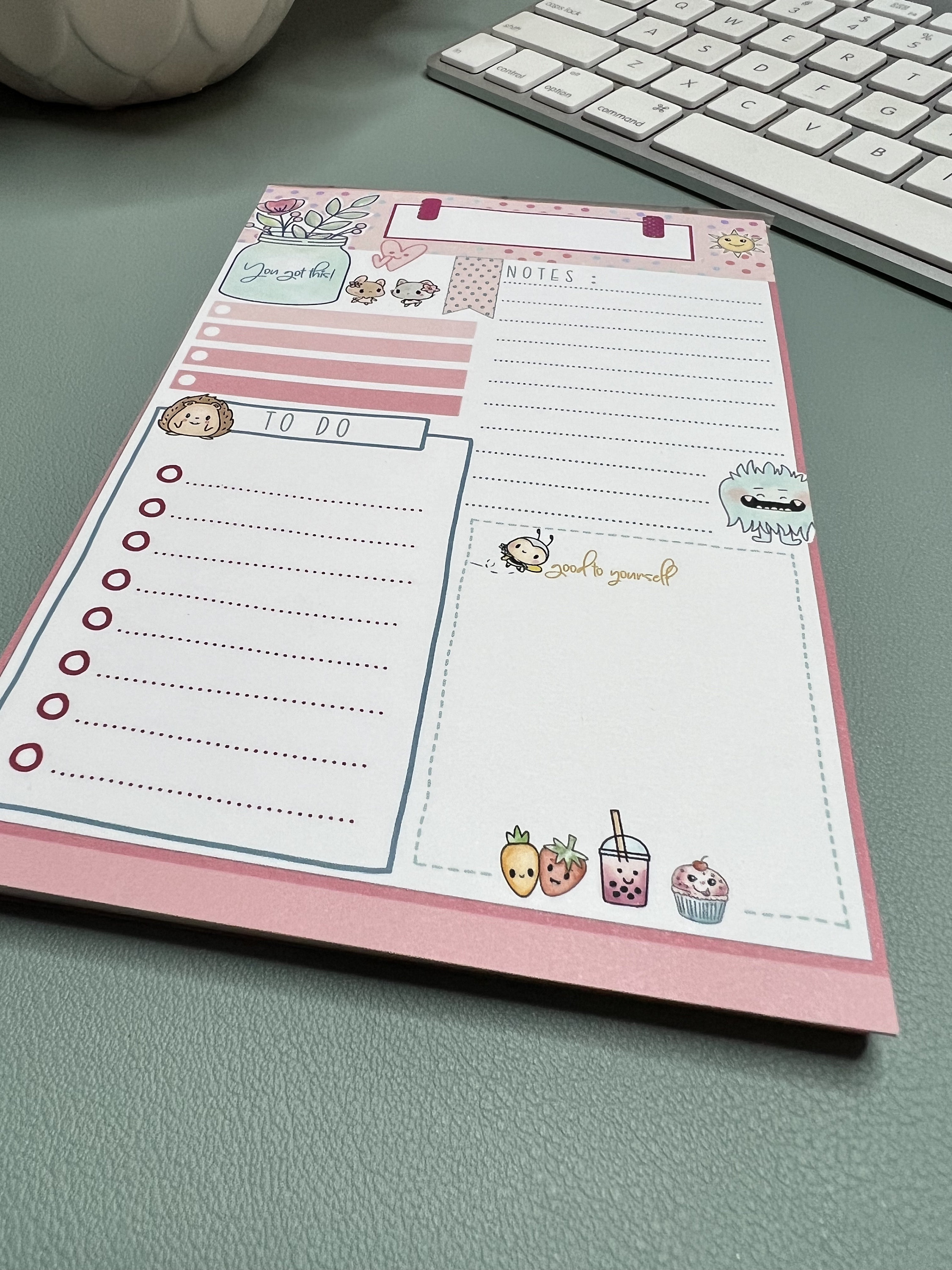 Kawaii Notepad Handmade, Personalized Note Pad, Cute Stationary Gift ...