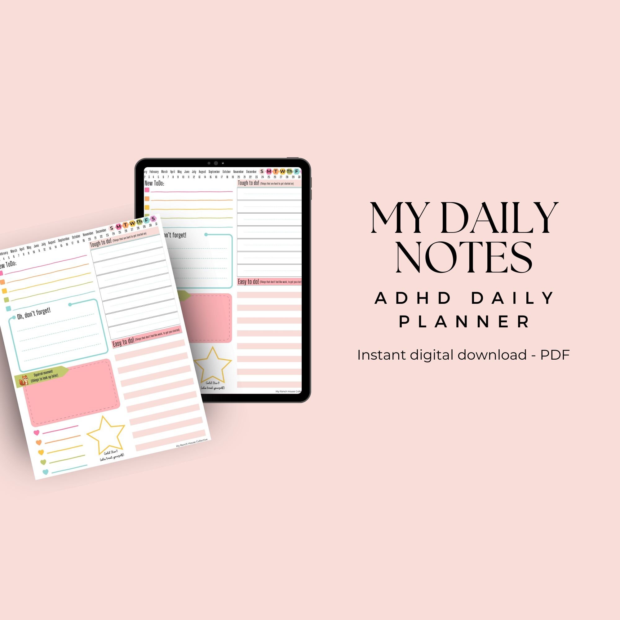 Instant Download the ADHD Neurodiversity Daily Planner-neuronest ...