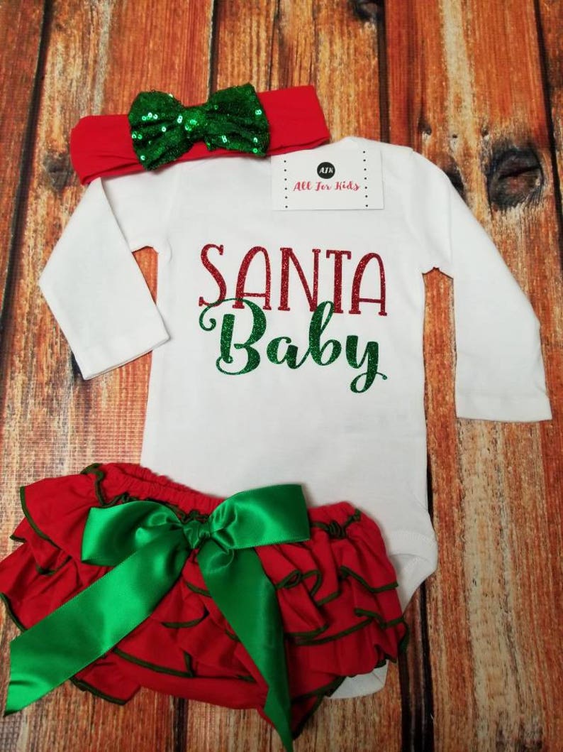 Baby Girl Clothes Santa Baby Bodysuit - Etsy
