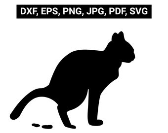 Pooping Cat Svg - Etsy Ireland