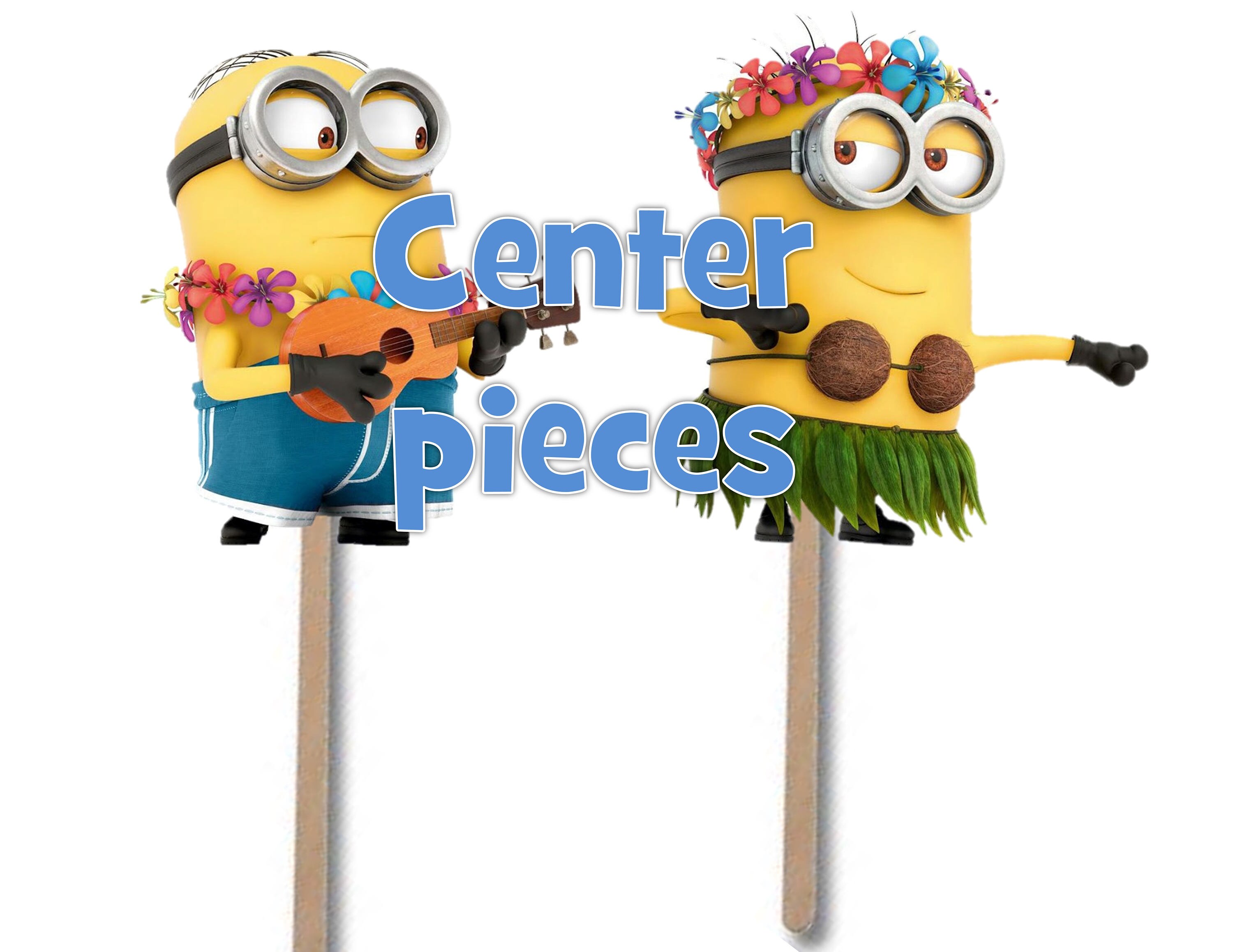 Aloha Minions Centerpieces. Miniosn Party favors. Hawaii. Luau | Etsy
