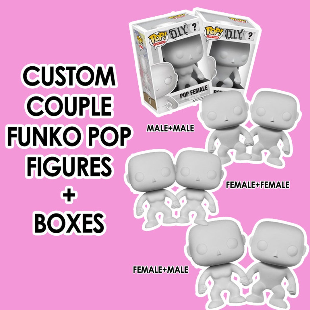 Custom Couple Funk Pop Vinyls and Boxes ANNIVERSARY ROMANTIC Birthday ...