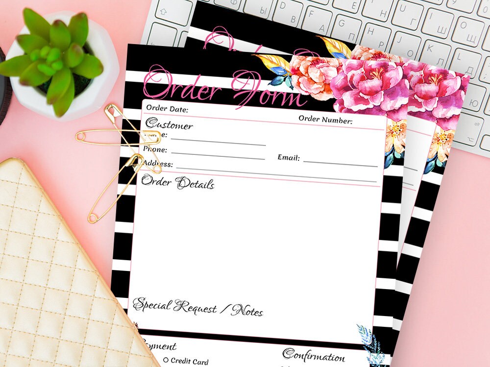 Craft Show Order Form Templates Download Simple Sales | Etsy